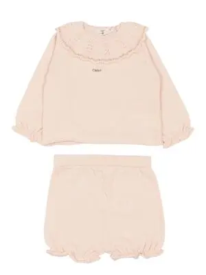 Chloé Cardigan And Bloomers Set - Red