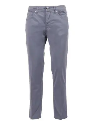 Jacob Cohen Five-pocket Cropped Slim-fit Pants - Blu