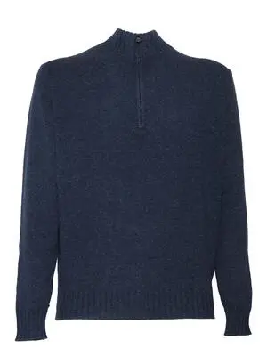 PHI FDL Quarter Zip Cashmere Sweater - Blu
