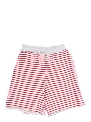 BABE & TESS Tazio Striped Bermuda Shorts - Red