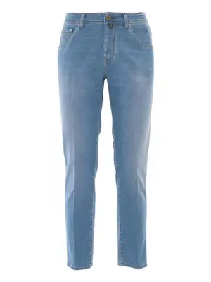 Jacob Cohen Slim Cropped Carrot Pants - Blue