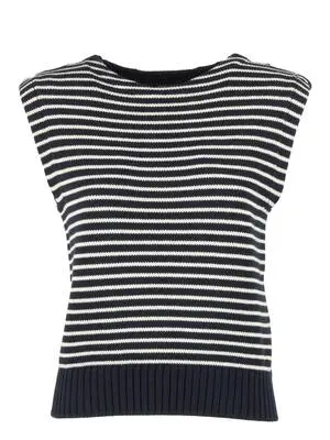 Max Mara Landa Knitted Gilet - Blu