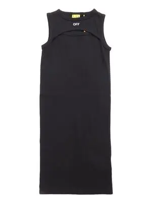 Off-White Ribbed Dress - Red