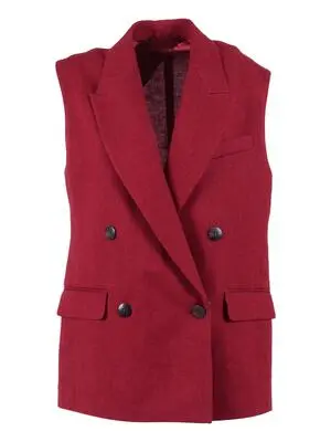 Max Mara Aia Sleeveless Jacket - Red