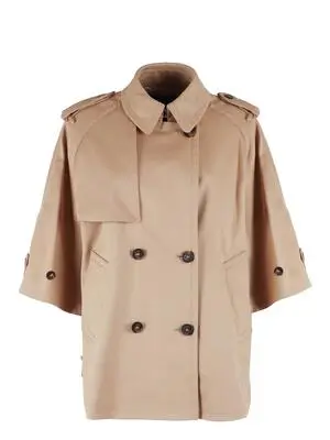 FAY Caban Trench With Embroidery