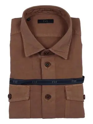 FAY Overshirt With Pockets - Red