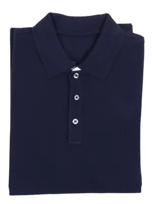 FAY Polo DB Collar Piquet Blu