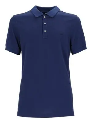 FAY Polo Db Collar Piquet Str. Bicolor - Blu
