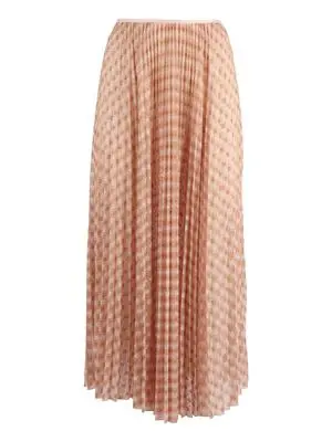 FORTE_FORTE Plisse Diamond Jersey Skirt - Red