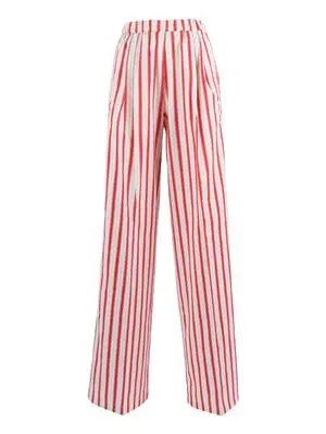 FORTE_FORTE Straight Riga Contemporary Cotton Trousers - Red
