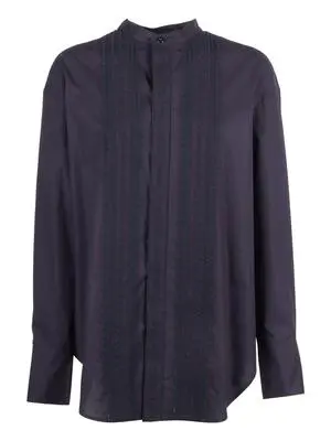 FORTE_FORTE Poplin Shirt With Embroidery - Blu
