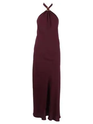 FORTE_FORTE Abito Chic Elemento Scultura Crepe Marocaine Red
