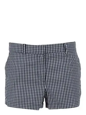 Michael Kors Flat Front Gingham Shorts - Blu