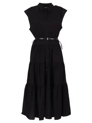 Michael Kors Poplin Midi Shirt Dress - Red