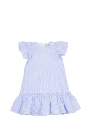 TARTINE & CHOCOLAT Tartine Et Chocolat Striped Ruffled Dress - Blu