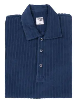 Fedeli Polo Shirt S/s Knitted - Blu