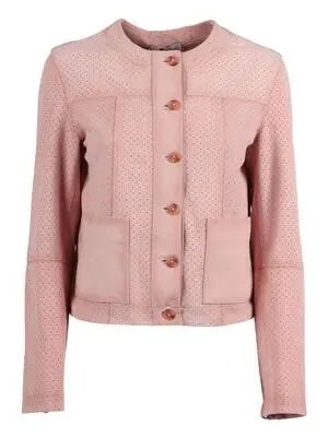 DROWS Goat Suede Leather Jacket - Red