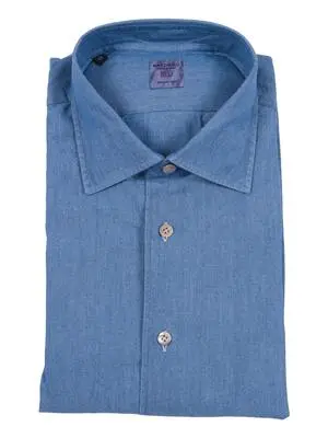 MAZZARELLI CAMICIE Slim Fit Denim Shirt - Blu