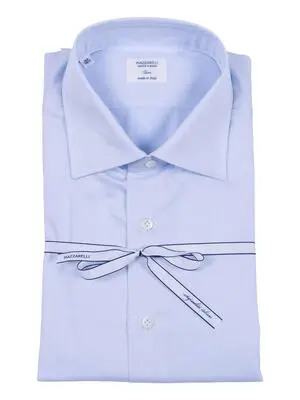 MAZZARELLI CAMICIE Cotton Slim Fit Shirt - Blue