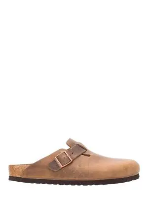 BIRKENSTOCK Boston Leather Mule - Brown