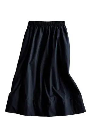 Quince Organic Cotton Poplin A-line Maxi Skirt - Black