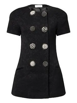 Dries Van Noten Bonny Jewel-embellished Woven Jacket - Black