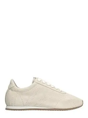 TOTEME Flex Suede Trainers Winter Wht
