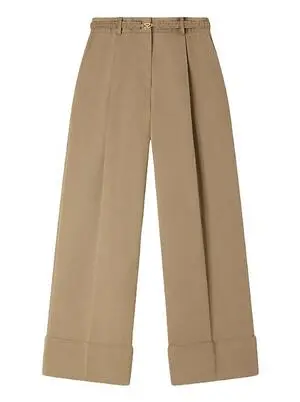Sandro High-rise Wide-leg Suit Trousers - Beige