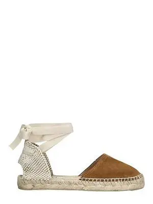 Manebí Hamptons Suede Espadrilles - Mid Brown