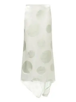 Dries Van Noten Printed Silk-blend Midi Skirt - Mint