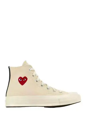 CONVERSE X COMME DES GARONS PLAY Heart Logo Lace-up Sneakers - Neutrals
