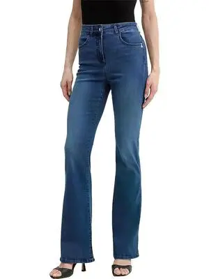 Patrizia Pepe Logo-detail Flare Jeans - Blue