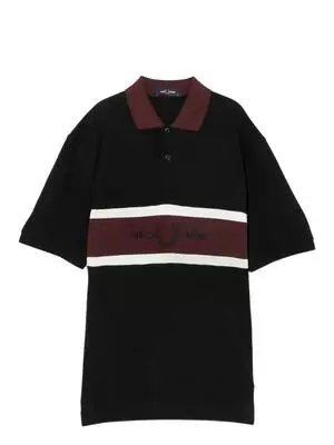 Fred Perry Logo-embroidered Polo Shirt - Black