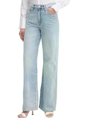FRACOMINA High-waisted Wide Leg Jeans - Blue