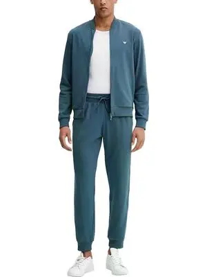 Emporio Armani Logo-embroidered Tracksuit - Blue