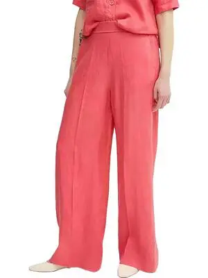 BENETTON Linen Palazzo Pants - Orange