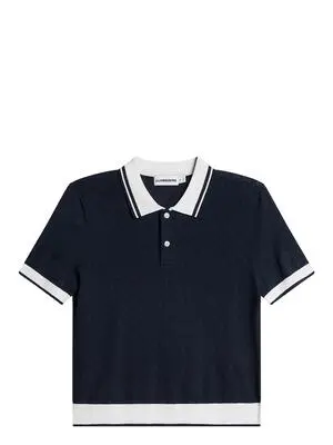 J. Lindeberg Polly Pointelle Polo - Navy