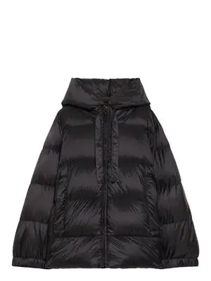 Max Mara Down Jacket In Water-repellent Canvas - Black