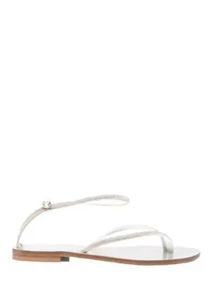 EDDI CUOMO Glass-embellished Sandals - Silver