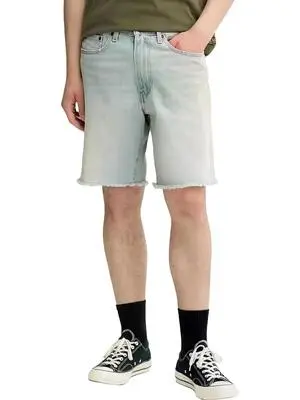 LEVI'S Frayed-hem Denim Shorts - Blue