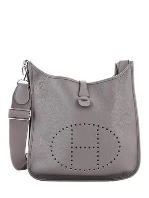 Hermès PM Evelyne Bag Gen III Clemence Gray