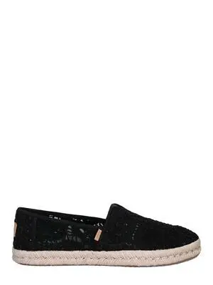 Toms Crochet Espadrilles - Black