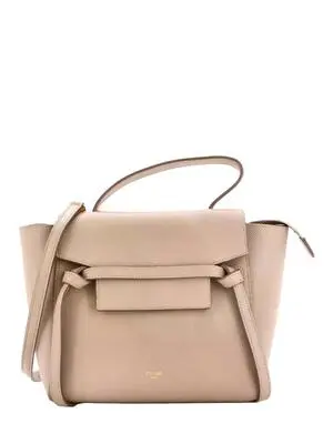 CELINE Belt Bag Textured Leather Pico Shoulder Bag