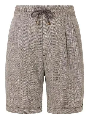 Brunello Cucinelli Straight-leg Tailored Bermuda Shorts - Brown