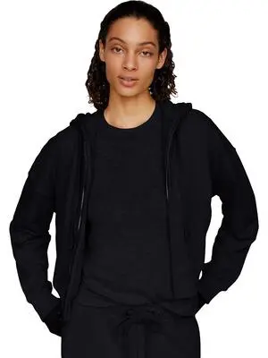 ATM Anthony Thomas Melillo French Terry Zip-up Hoodie - Black
