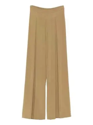 Max Mara Bermuda Pleated Trousers Neutrals