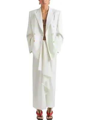 Givenchy Draped Maxi Skirt White