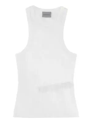Balenciaga Ribbed Tank Top - White