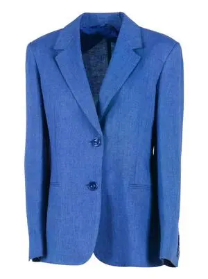 Max Mara Bello Single-Breasted Blazer Blue