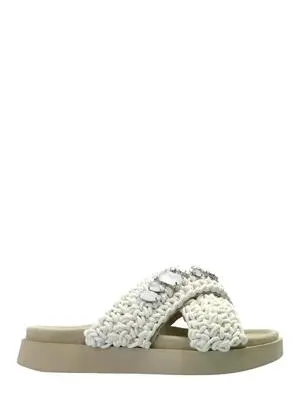 Inuikii Embellished Cross-over Sandals - Neutrals